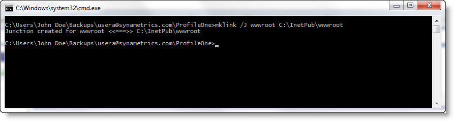 Change file location on Syncrify Server using junction points on Windows